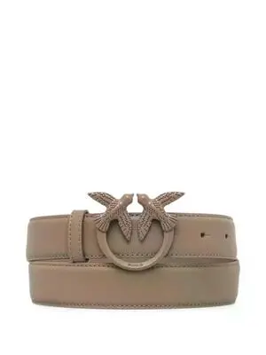 Pinko Colored-buckle Leather Belt - Neutrals