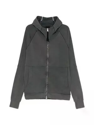 THOM KROM Panelled Zip-fastening Hoodie - Grey