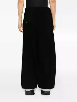 Mihara Yasuhiro Sweat Layered Wool Trousers - Black