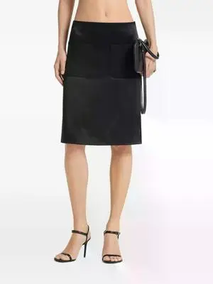COURREGES Satin Pocket Detail Mini Skirt