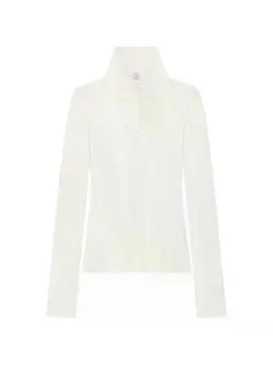 COURREGES Rib-knit Zipped Sweater