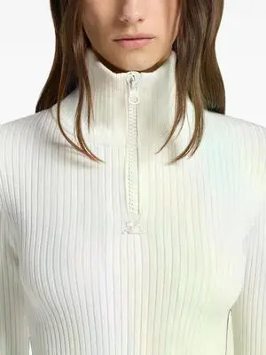 COURREGES Rib-knit Zipped Sweater