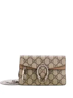 Gucci Dionysus Gg Coated Canvas Super Mini Crossbody Bag - Brown