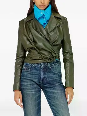 DIESEL® Draped Wrap-effect Jacket - Green