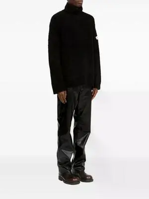MAISON MARGIELA Textured-knit Turtleneck Sweater - Black