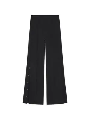 COURREGES Snap-twill Pressed-crease Trousers - Black