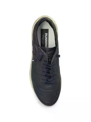GOLDEN GOOSE Running Sole Leather Sneakers - Black