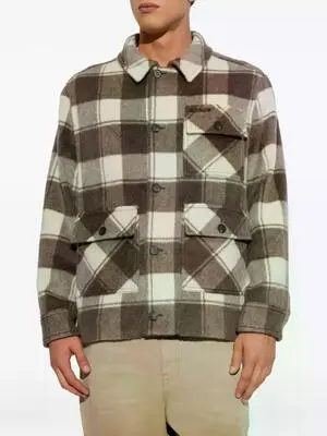 GOLDEN GOOSE Check-pattern Mohair-blend Jacket