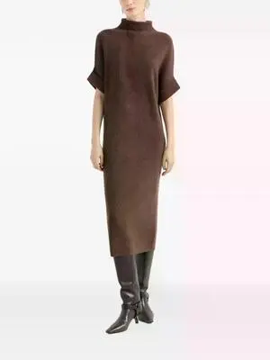 Brunello Cucinelli Cashmere Rib-knit Mock Neck Maxi Dress