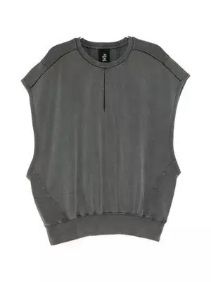 THOM KROM Distressed-effect Sleeveless Sweatshirt - Grey