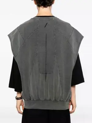 THOM KROM Distressed-effect Sleeveless Sweatshirt