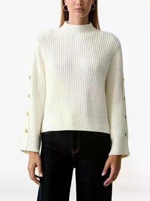 TWINSET Button-detail Ribbed-knit Sweater