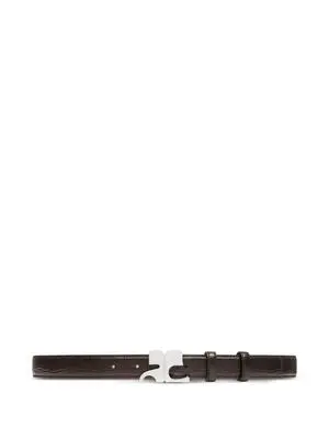 COURREGES Croc-embossed Leather Belt - Brown