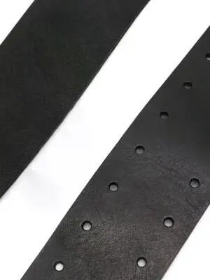 RUNDHOLZ Wide-strap Leather Belt