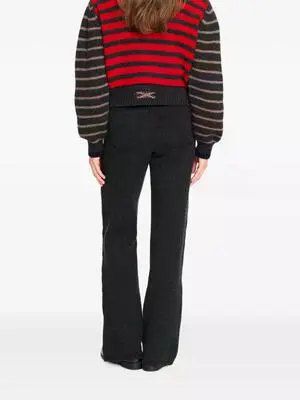 BARRIE Stripe-pattern Chunky-knit Cardigan
