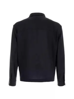 BOSS Relaxed-fit Zip-up Jacket In Patterned Virgin Wool
