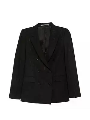 Tagliatore Pinstripe Double-breasted Suit - Black