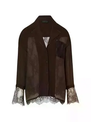 Liu Jo Blouse With Lace Details - Brown