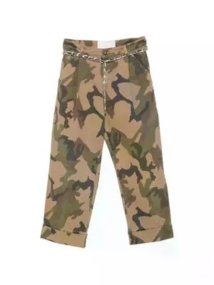 CIRCUS HOTEL Camouflage-print Chain-link Jeans