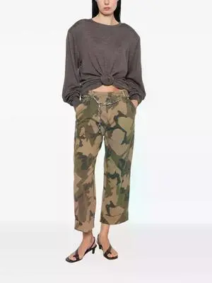 CIRCUS HOTEL Camouflage-print Chain-link Jeans