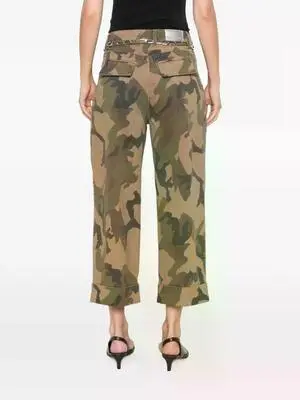 CIRCUS HOTEL Camouflage-print Chain-link Jeans