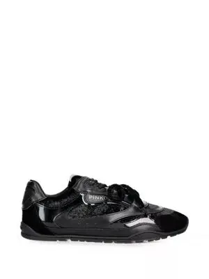 Pinko Yulia 01 Logo-plaque Panelled Leather Sneakers