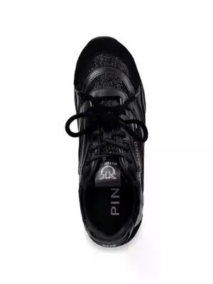 Pinko Yulia 01 Logo-plaque Panelled Leather Sneakers