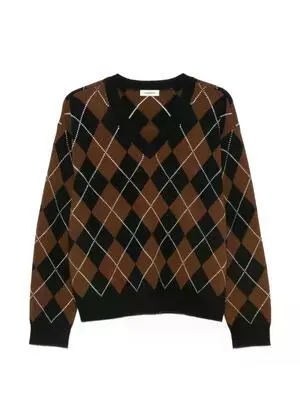 Sandro V-neck Sweater - Brown