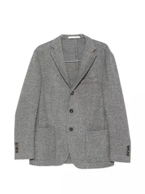 Eleventy Single-breasted Notched-lapel Blazer - Grey