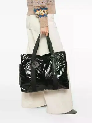 JACK GOMME Glossy Finish Tote Bag With Logo Detail