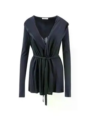 Max Mara Belted Hooded Cardigan