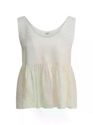 Chloé Polka-dot Peplum Blouse