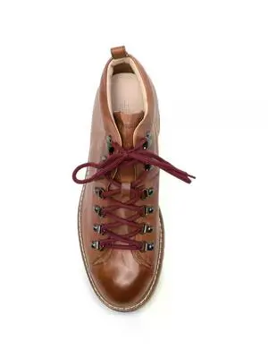 Eleventy Lace-up Leather Hiking Boots
