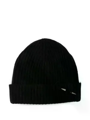 Isabel Benenato Ribbed-knit Spike-detail Beanie Hat