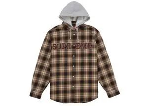 Supreme Applique Hooded Flannel Shirt