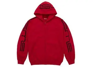 Supreme Connect Zip Up Hooded Sweatshirt - Red