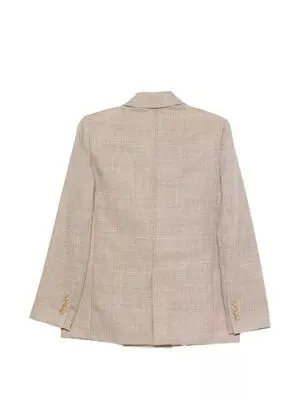ALYSI Double-breasted Peak-lapel Blazer - Neutrals