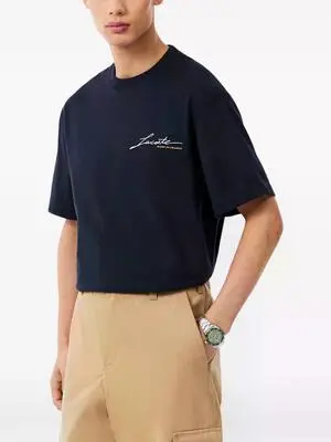 Lacoste Logo-print Crew-neck T-shirt - Blue