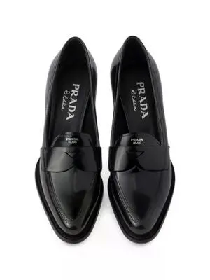 Prada Brushed Leather Loafers