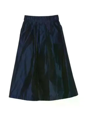 WHYCI Pleated Taffeta-effect Maxi Skirt - Blue