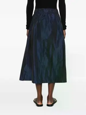 WHYCI Pleated Taffeta-effect Maxi Skirt