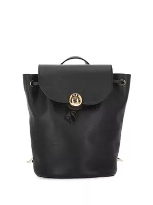 Furla Logo-plaque Pebbled Leather Backpack