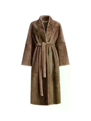 Nour Hammour Davos Shearling Robe Coat