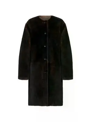 Loulou De Saison Elba Shearling Coat - Brown