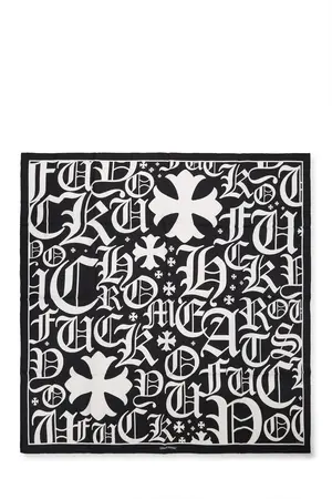 Chrome Hearts Multicolor Cross Silk Scarf