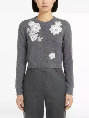 SELF-PORTRAIT Lace-flower Scalloped Cardigan