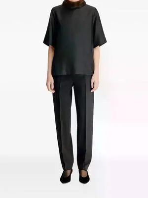 Loulou De Saison Dana Faux-fur Trim Blouse
