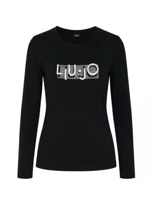 Liu Jo Logo-print Long-sleeve T-shirt - Black