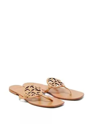Tory Burch Mini Miller Square Toe Thong Sandals - Neutrals