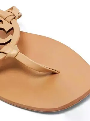 Tory Burch Mini Miller Square Toe Thong Sandals - Neutrals